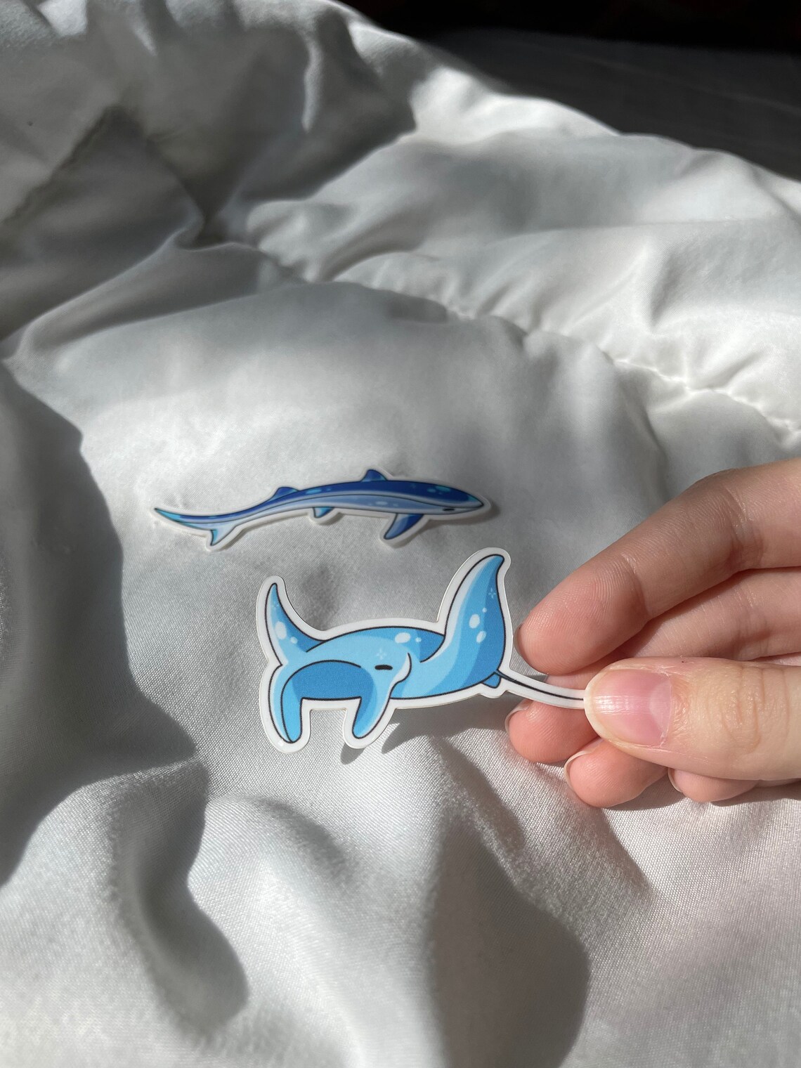 Waterproof Stingray & Shark Cute Die Cut Sticker Set - Etsy