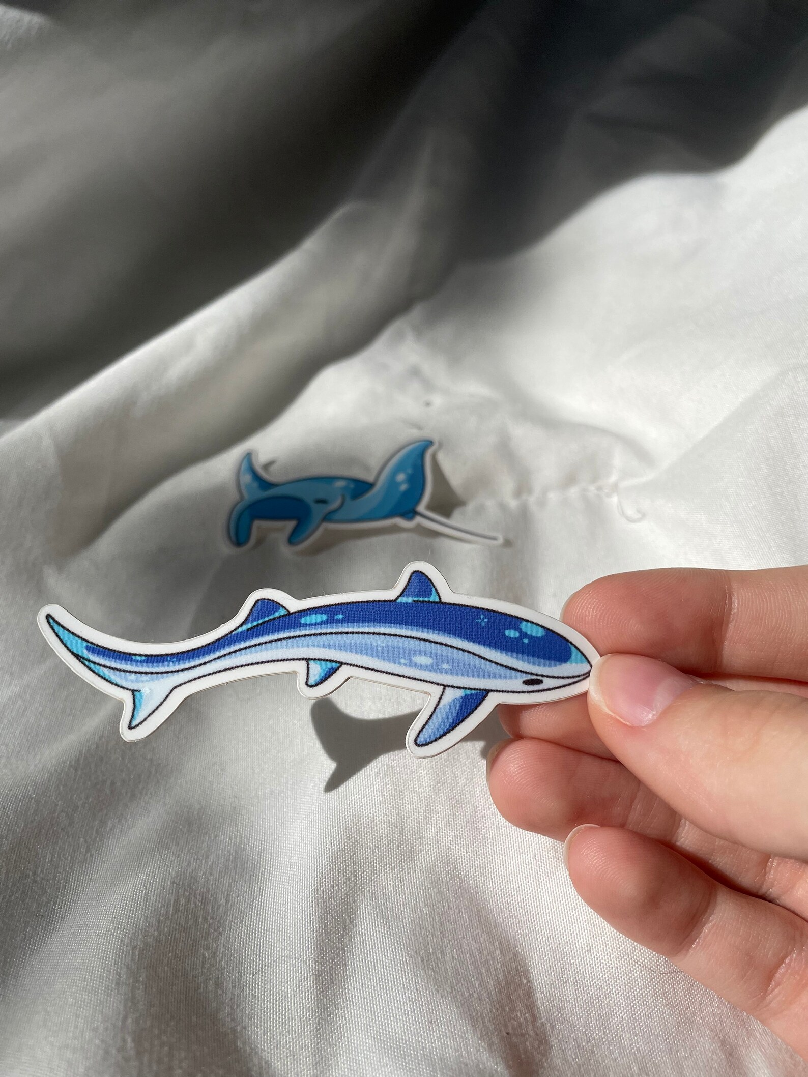 Waterproof Stingray & Shark Cute Die Cut Sticker Set - Etsy