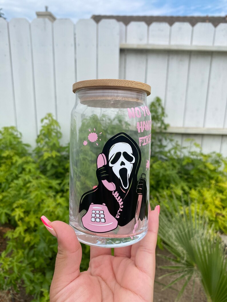 Horror Scream Hang up the Slasher Halloween Clear Glass Beer - Etsy