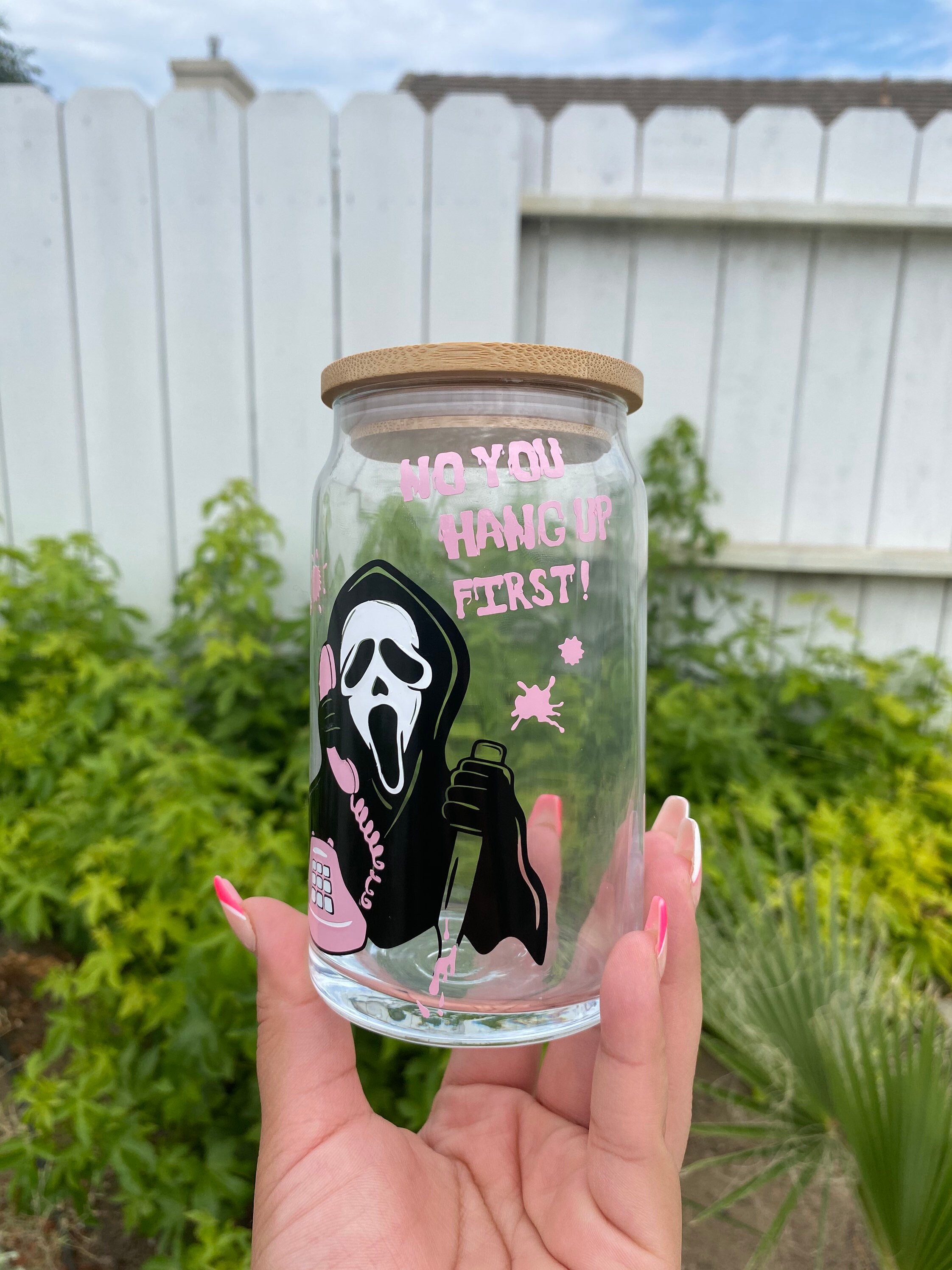 Horror Scream Hang up the Slasher Halloween Clear Glass Beer - Etsy