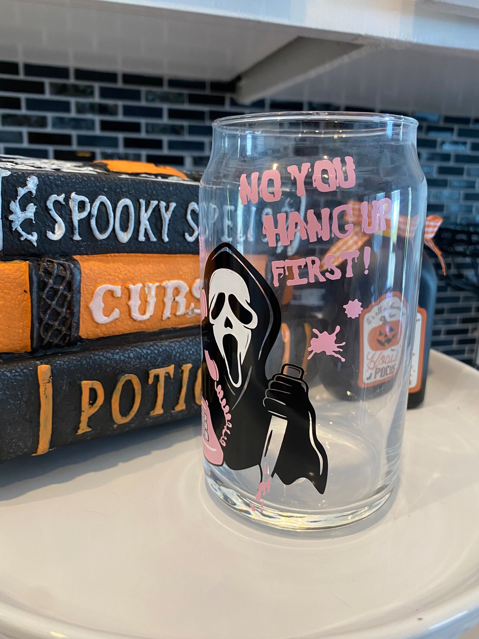 Horror Scream Hang up the Slasher Halloween Clear Glass Beer - Etsy