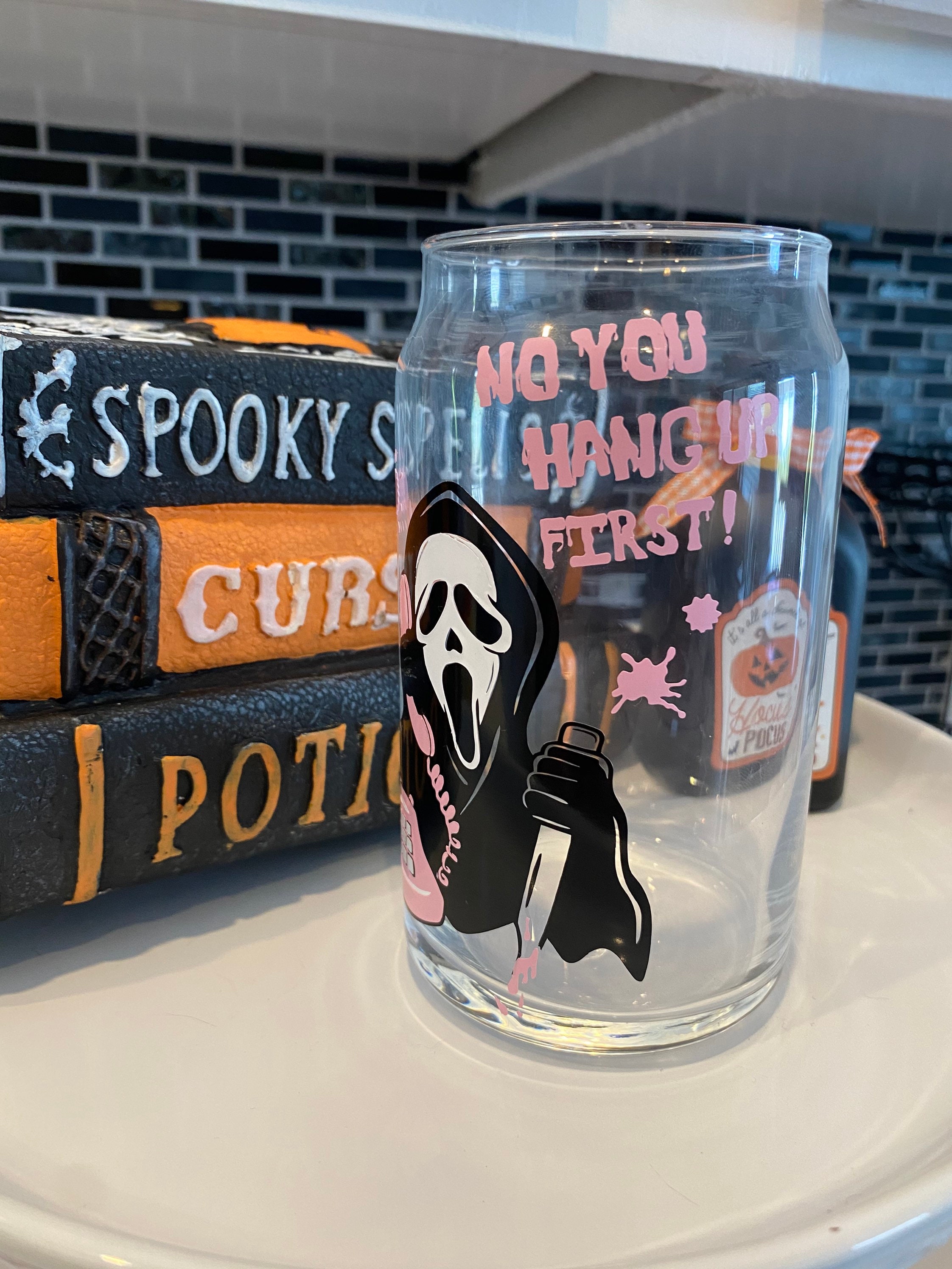 Horror Scream Hang up the Slasher Halloween Clear Glass Beer - Etsy