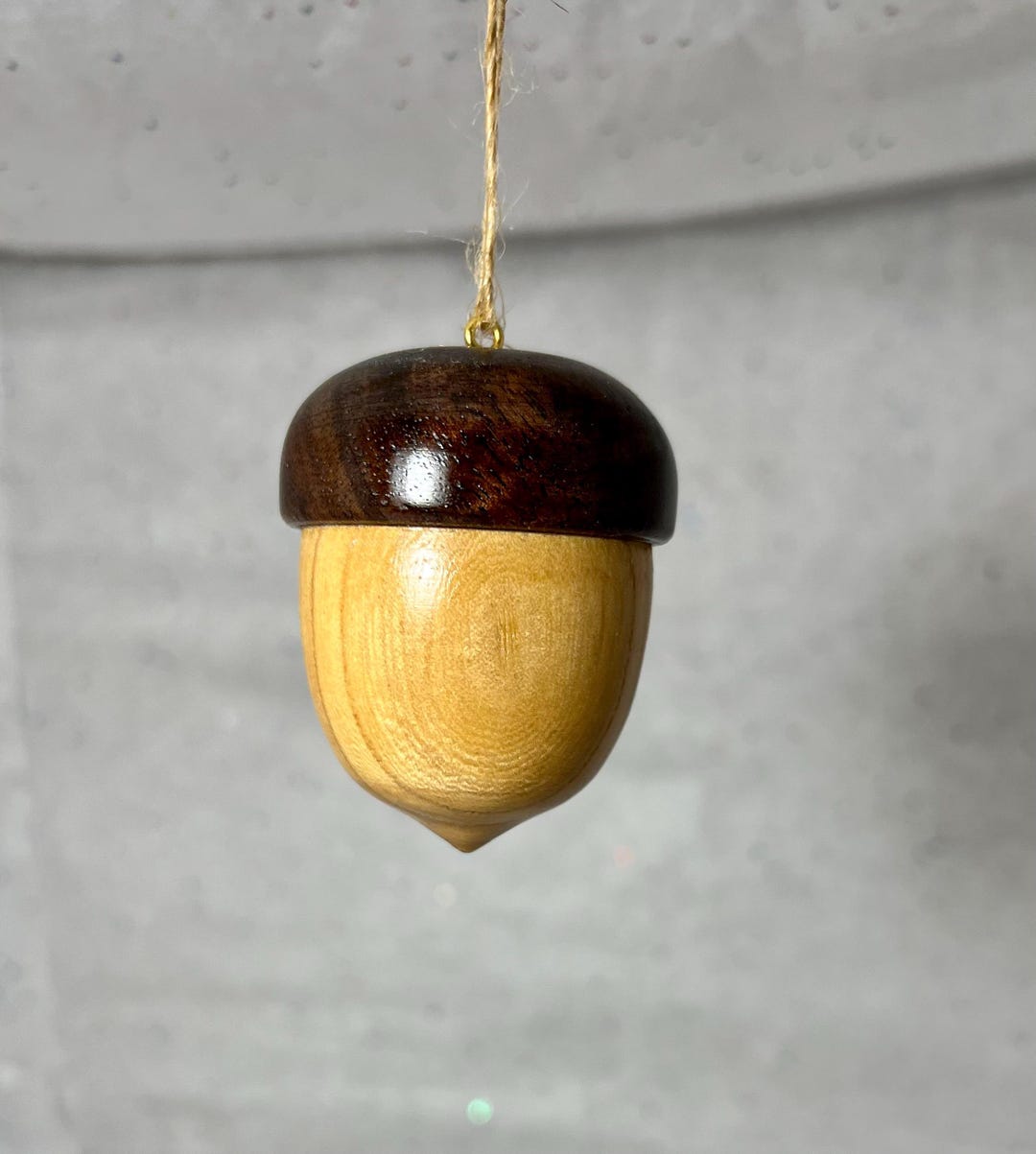 Hand-turned Wooden Acorn Ornament - Etsy