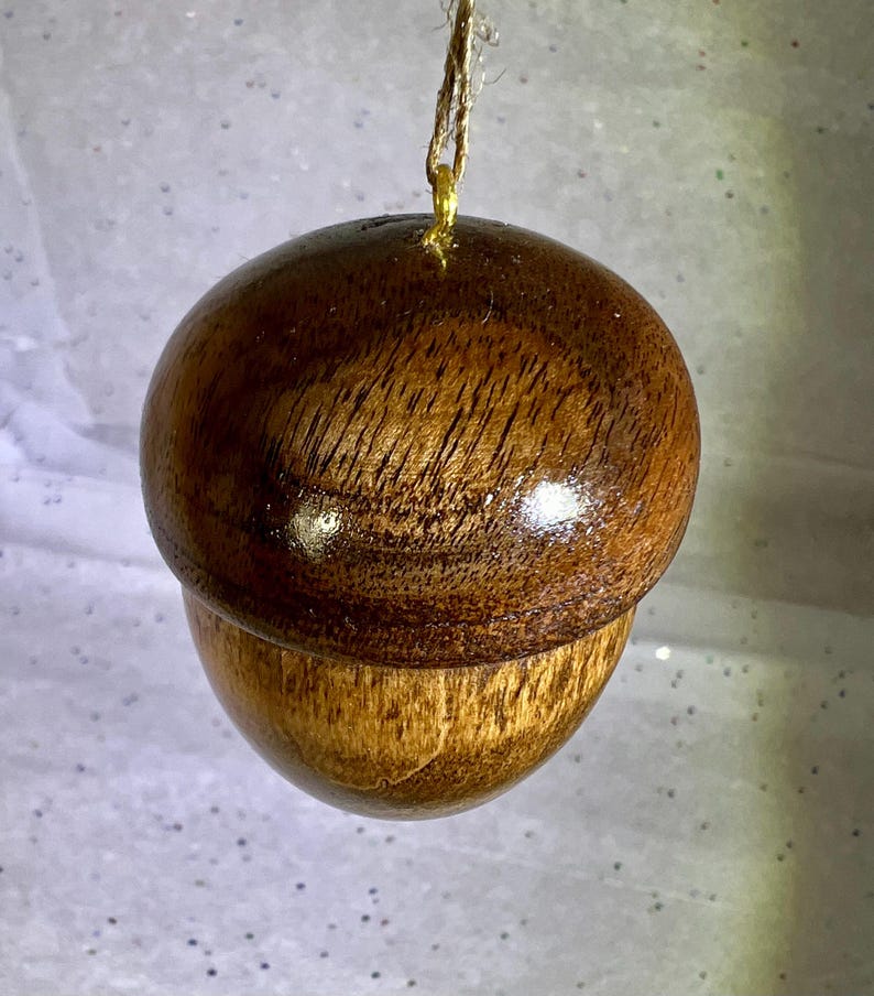 Hand-turned Wooden Acorn Ornament - Etsy