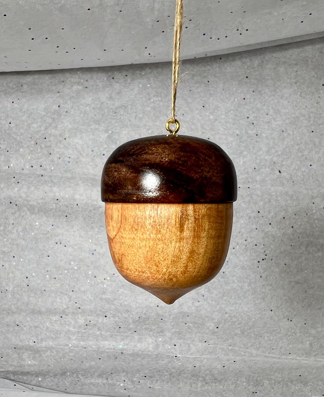 Hand-turned Wooden Acorn Ornament - Etsy