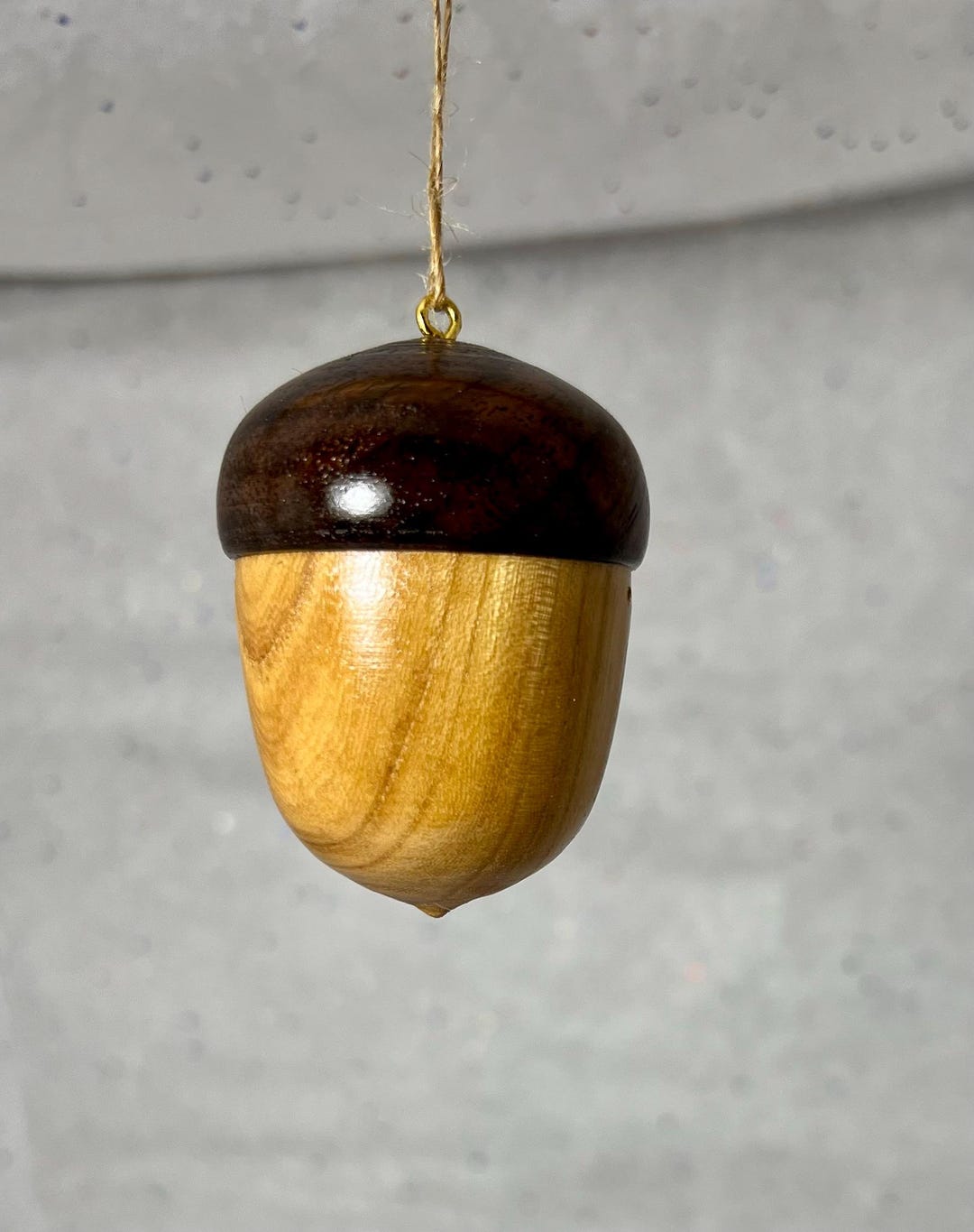 Hand-turned Wooden Acorn Ornament - Etsy