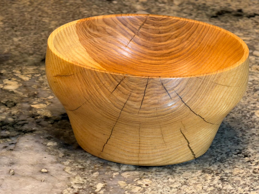 Rustic Wooden Bowl Turned From Wisconsin Ash. - Etsy
