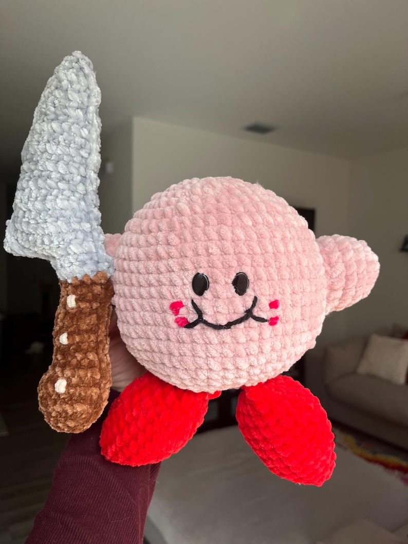 Kirby With a Knife-stabby - Etsy