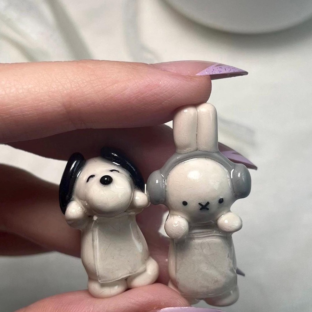 Dog or Miffy Phone Hipper Charm - Custom Kawaii Desk Buddy Trinket Gift ...