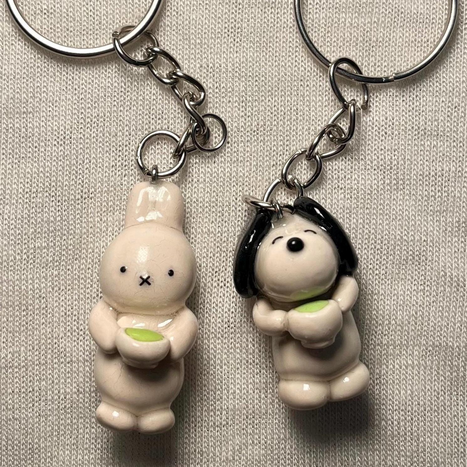 Miffy or Dog With Matcha Keychain Phone Charm - Etsy