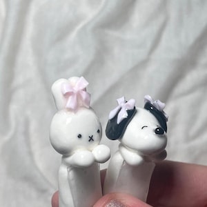 Dog or Miffy Phone Hipper Charm - Custom Kawaii Desk Buddy Trinket Gift ...