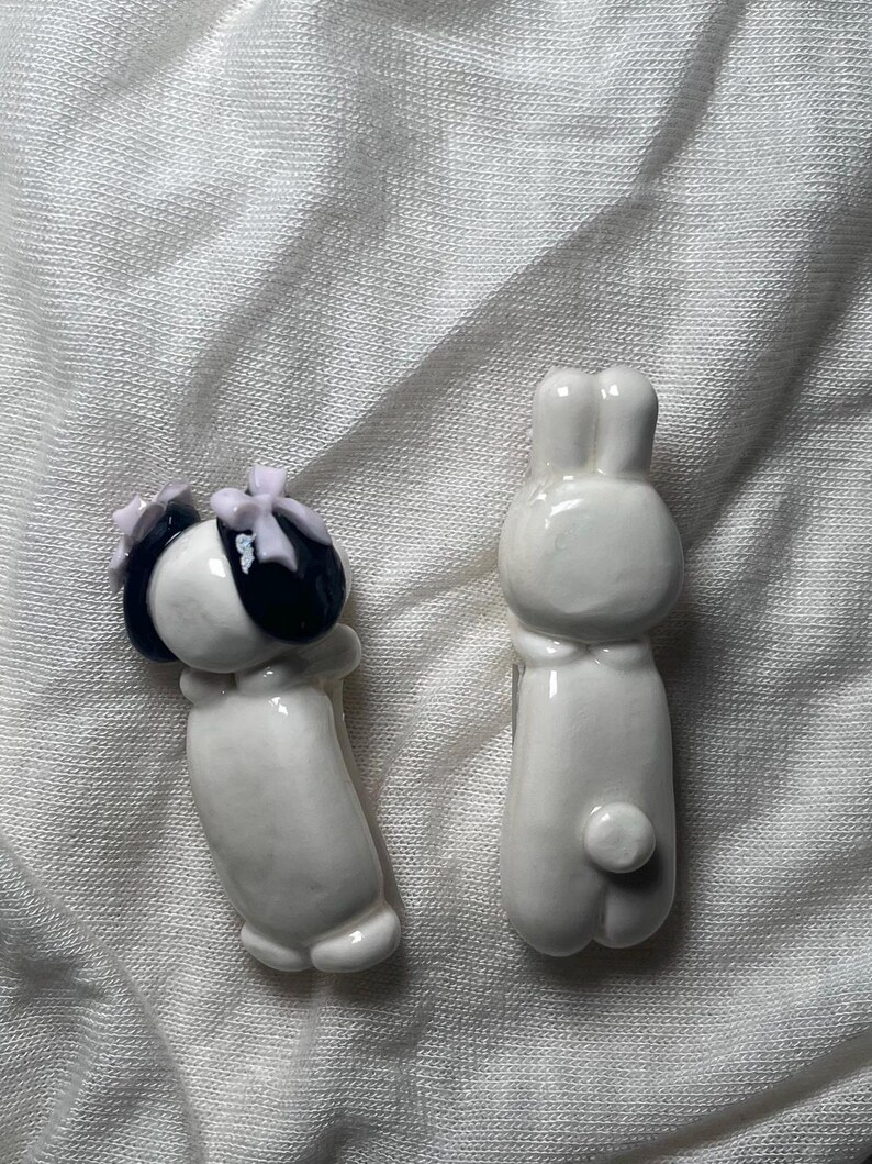 Miffy Dog Phone Hipper Charm Rhinestone Bow - Kawaii Desk Buddy Trinket ...