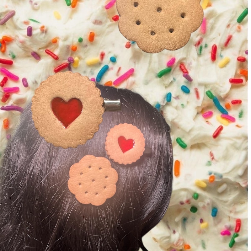 Kawaii Cookie Hair Clips - Etsy