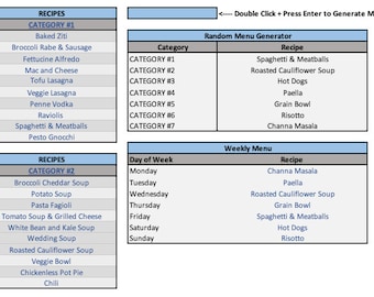 Random Meal Generator - Etsy