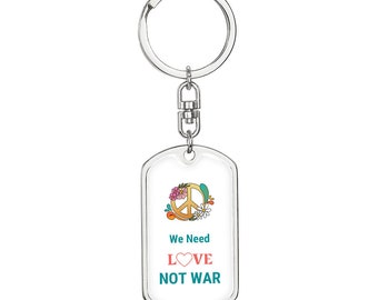 Peace Sign Dog Tag - Etsy