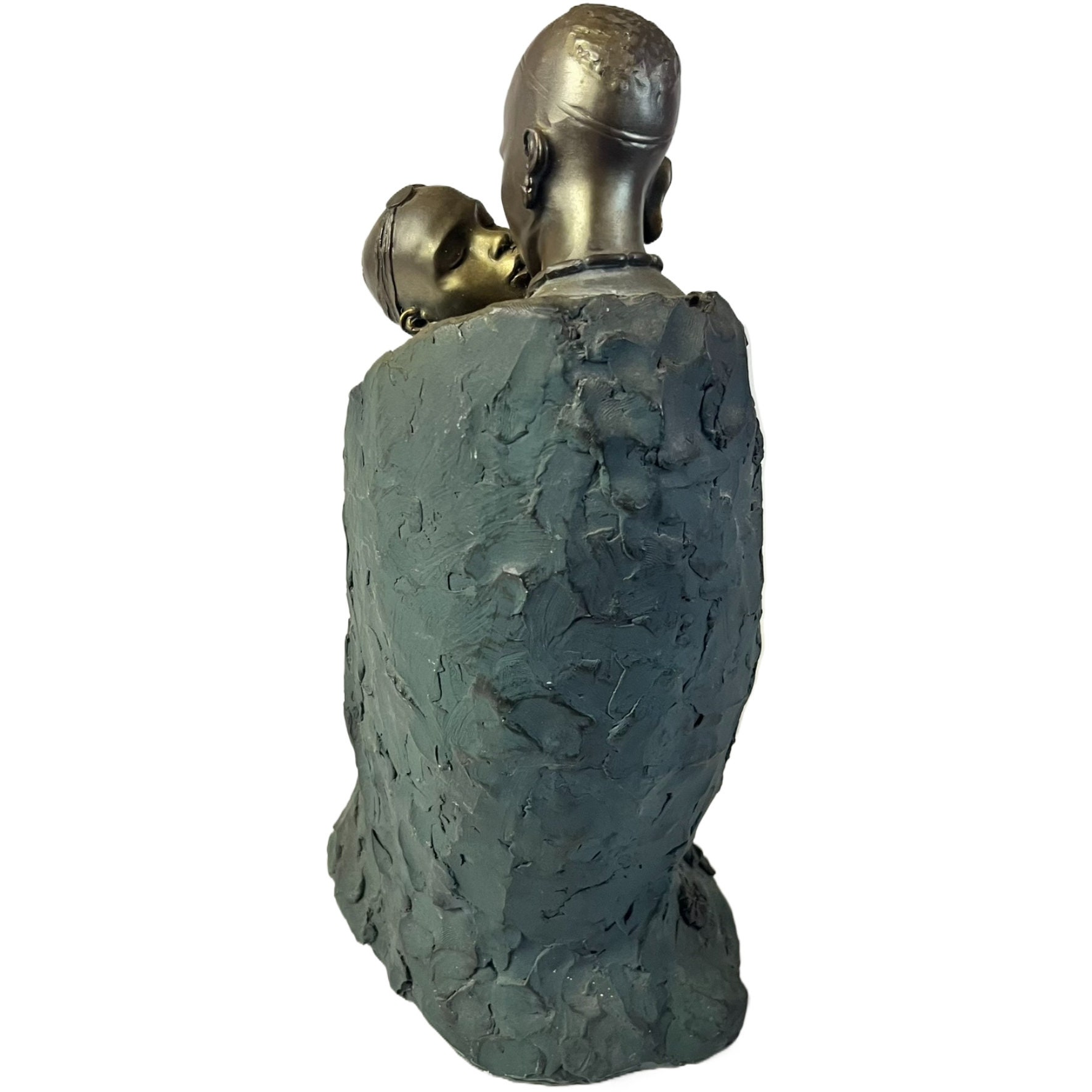 Embracing Couple Sculpture Modern Art Figurine 12.25 Inch Ceramic ...