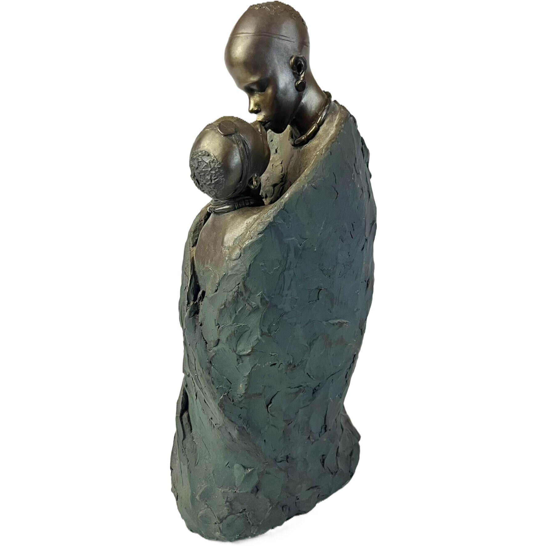 Embracing Couple Sculpture Modern Art Figurine 12.25 Inch Ceramic ...
