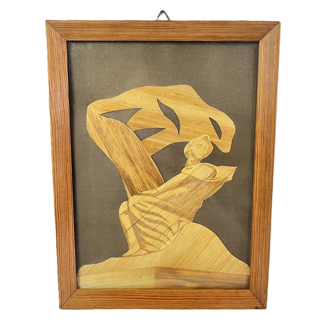 Vintage Marquetry Art 'warszawa Romnik Chopina' - Etsy