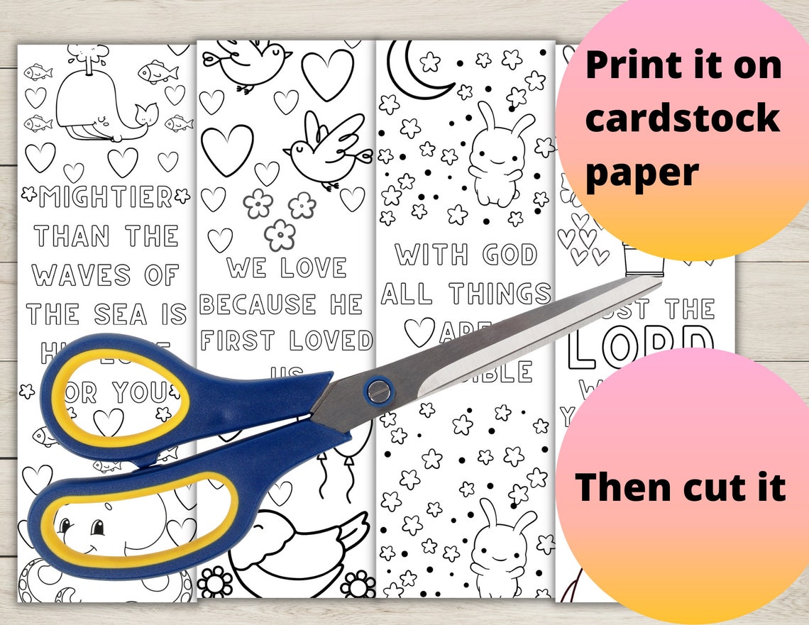 CHRISTIAN PRINTABLE BOOKMARKS, Color Your Own Bookmarks Bible ...