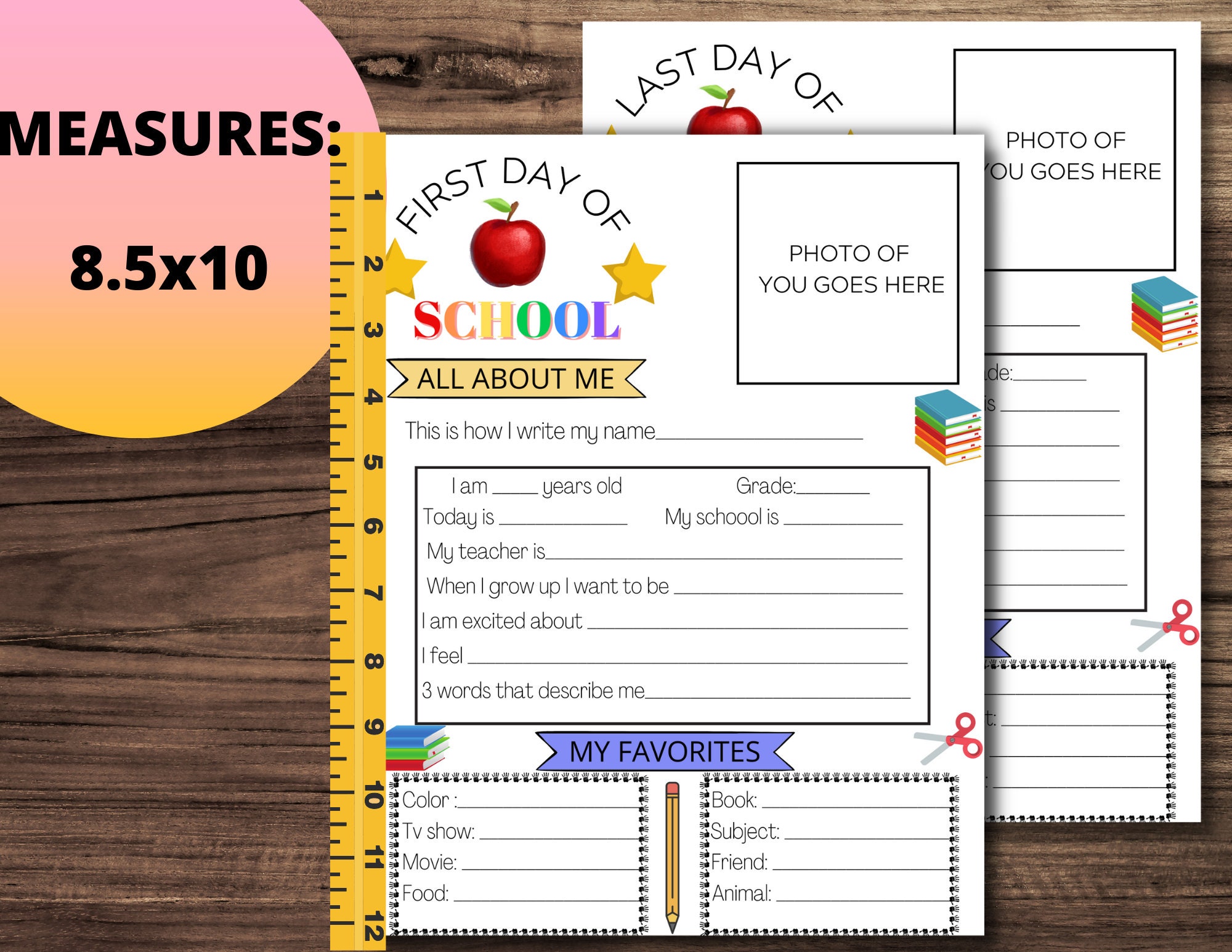 Back to School Kids Printable, 1st Day of School Printable, Back to ...