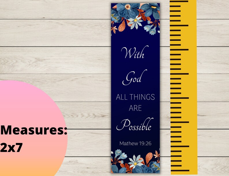 PRINTABLE CHRISTIAN BOOKMARKS, Instant Download Bookmarks, Floral Bible ...