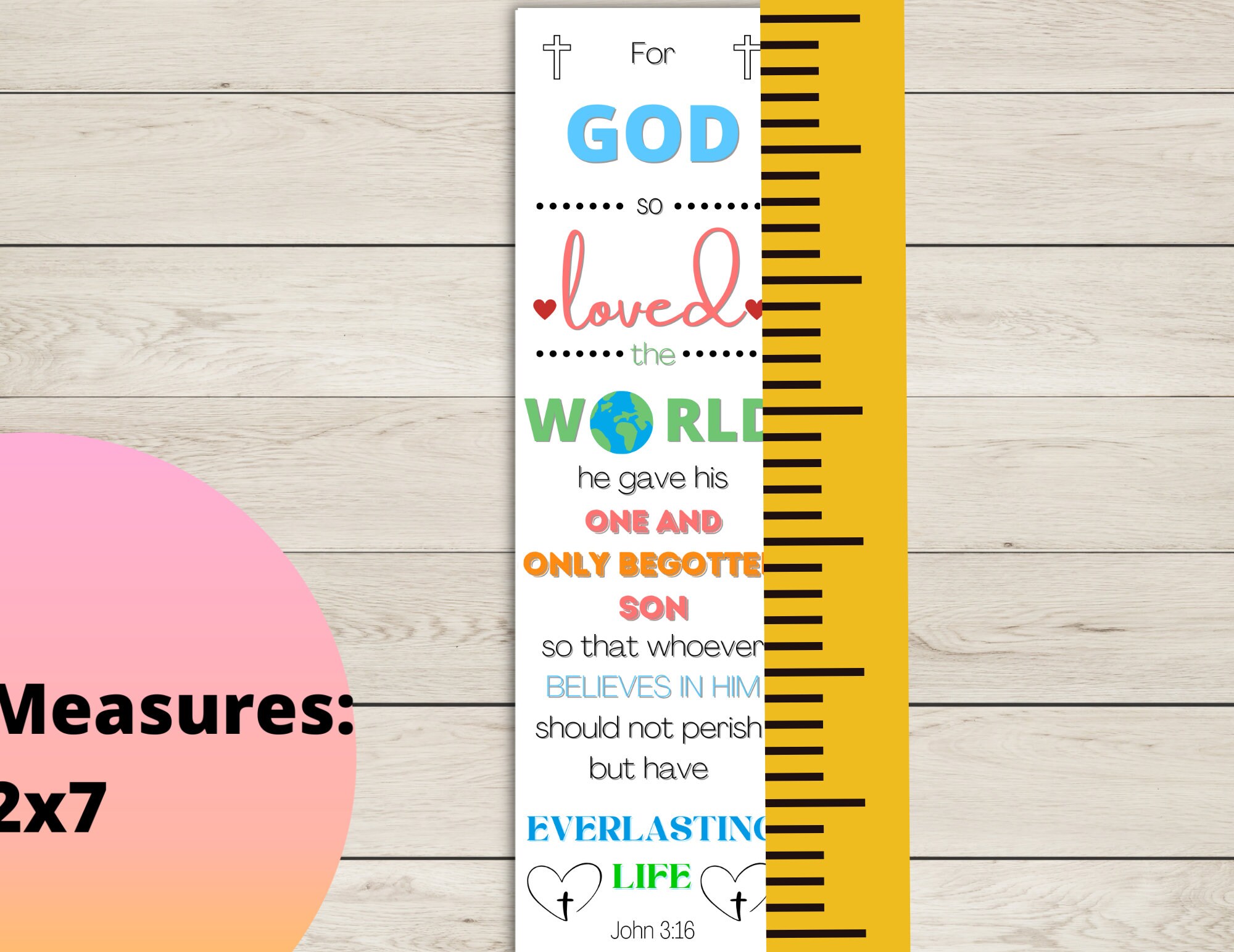 John 3:16 CHRISTIAN PRINTABLE BOOKMARK, Bookmarks for Kids, Religious ...