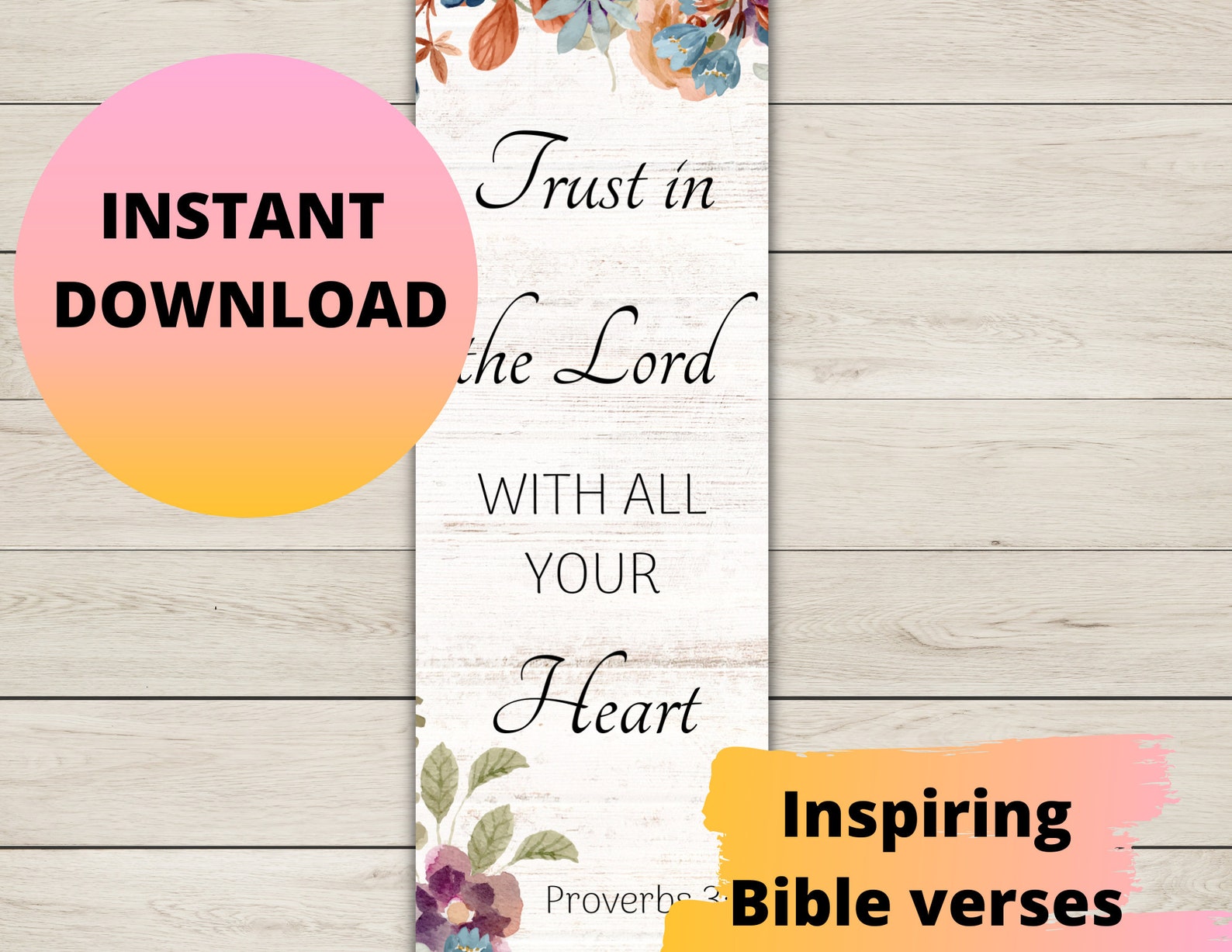 PRINTABLE CHRISTIAN BOOK Marks Set of 6, Instant Download Bookmarks ...