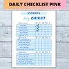 BLUE DAILY SCHEDULE, Editable, Pdf, Printable, Chore Chart, Schedule ...