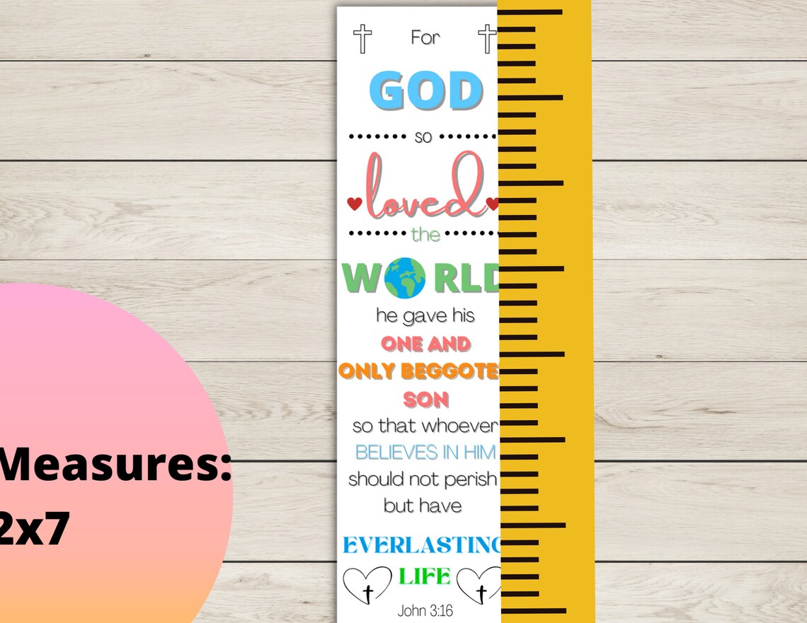 John 3:16 CHRISTIAN PRINTABLE BOOKMARK Bookmarks for Kids - Etsy