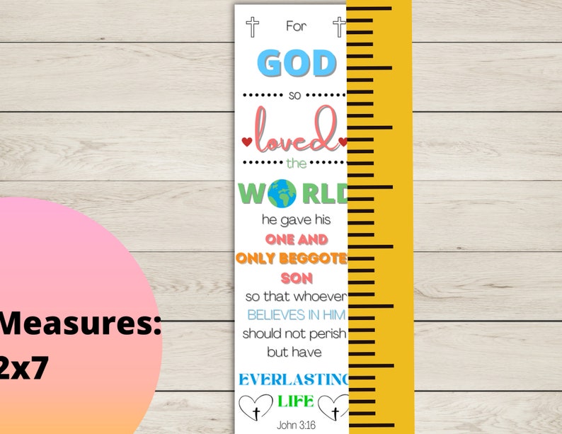 John 3:16 CHRISTIAN PRINTABLE BOOKMARK Bookmarks for Kids - Etsy