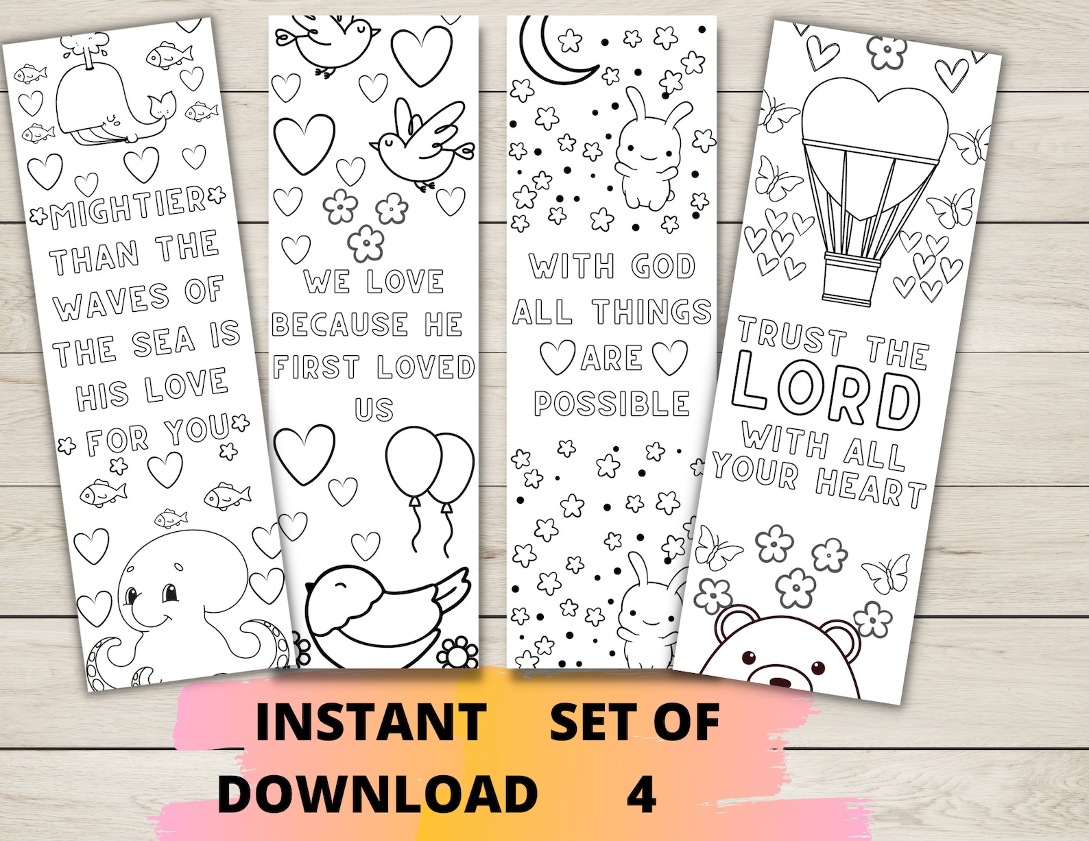 CHRISTIAN PRINTABLE BOOKMARKS, Color Your Own Bookmarks Bible ...