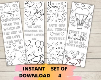 Psalms Color Your Own Bookmarks Set 1 Bible Journaling Scripture ...