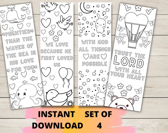 Showers of Blessing Color-your-own Bookmarks Bible Journaling Tags ...