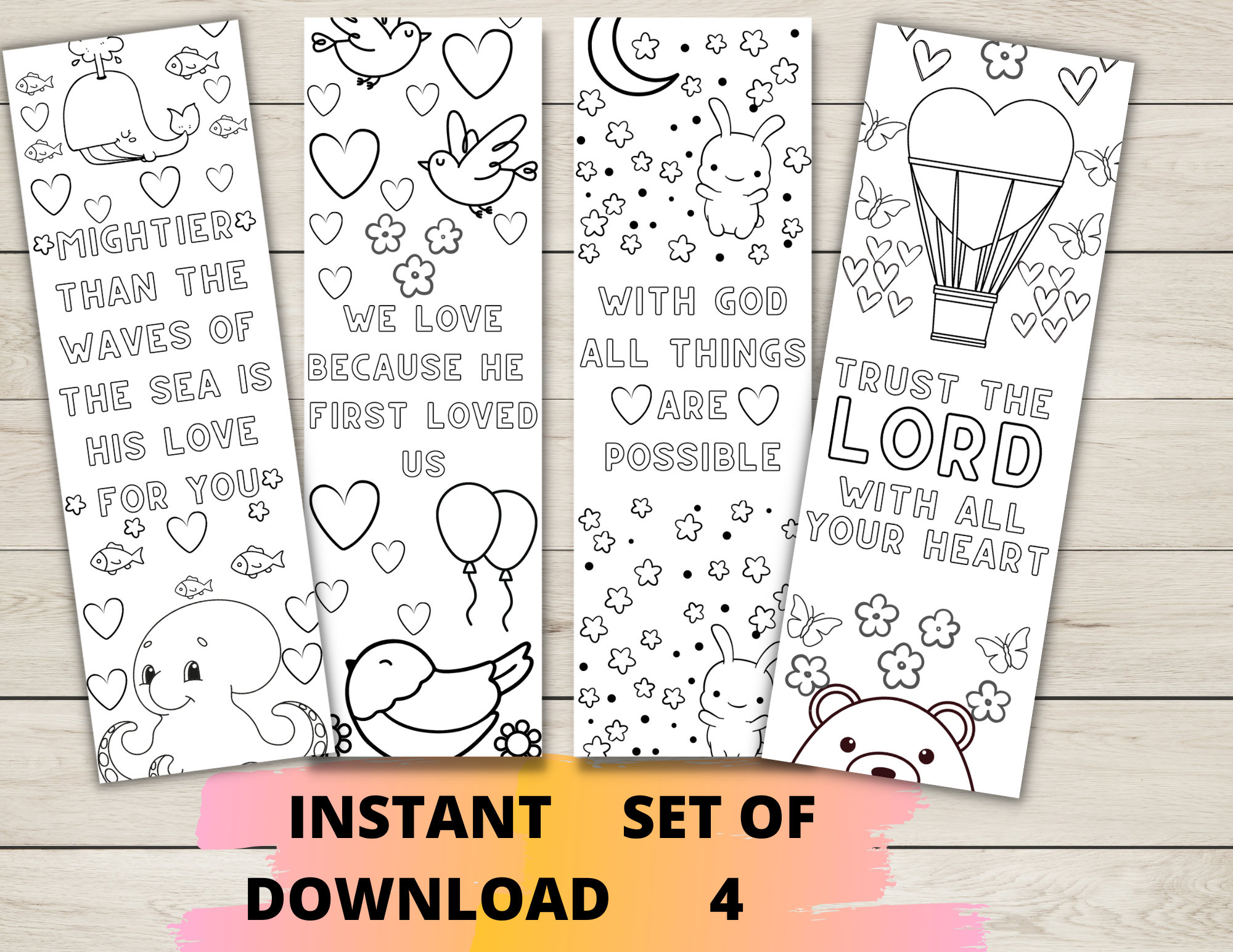 CHRISTIAN PRINTABLE BOOKMARKS, Color Your Own Bookmarks Bible ...