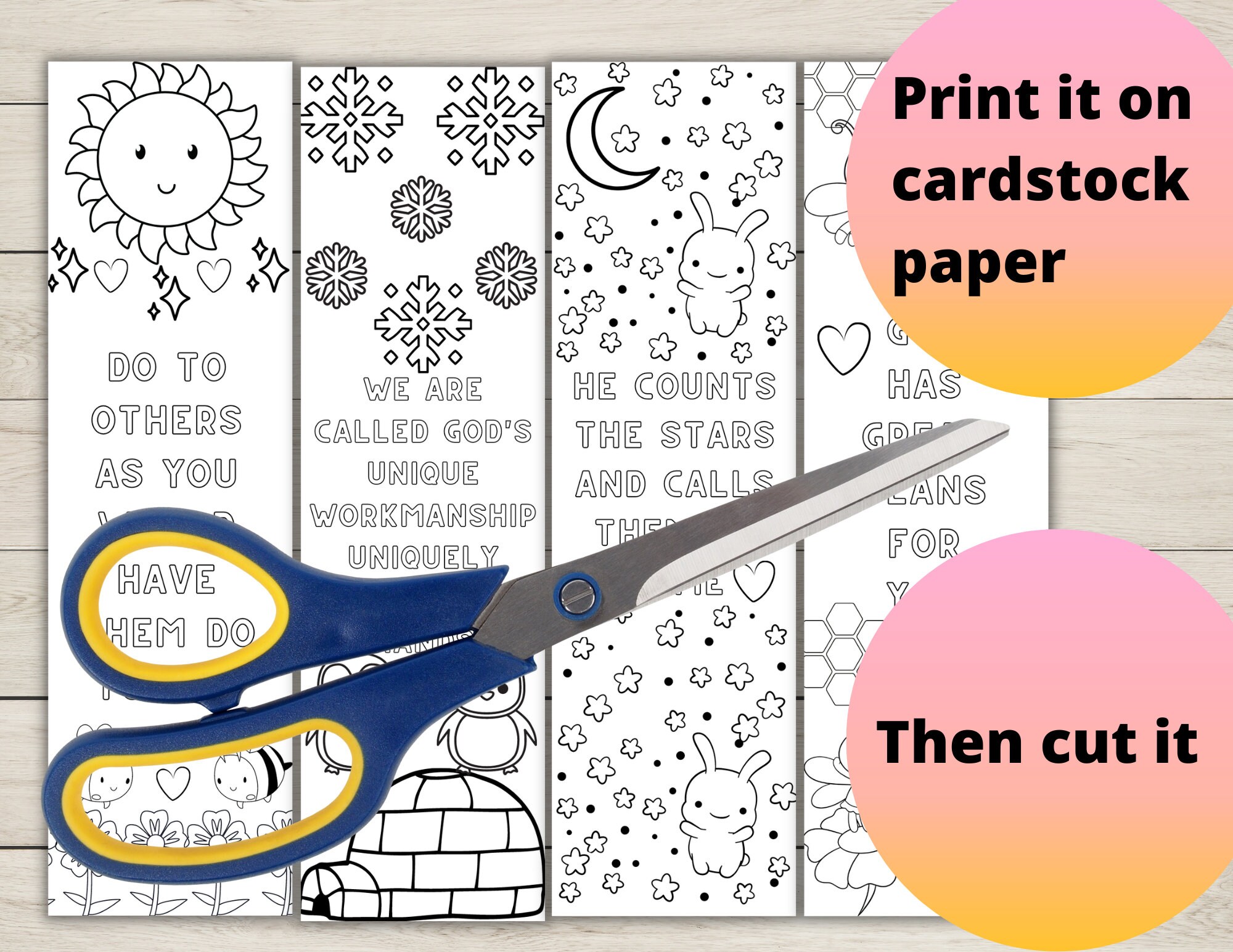 PRINTABLE CHRISTIAN BOOKMARK Color Your Own Bookmarks Love Bible Verses ...