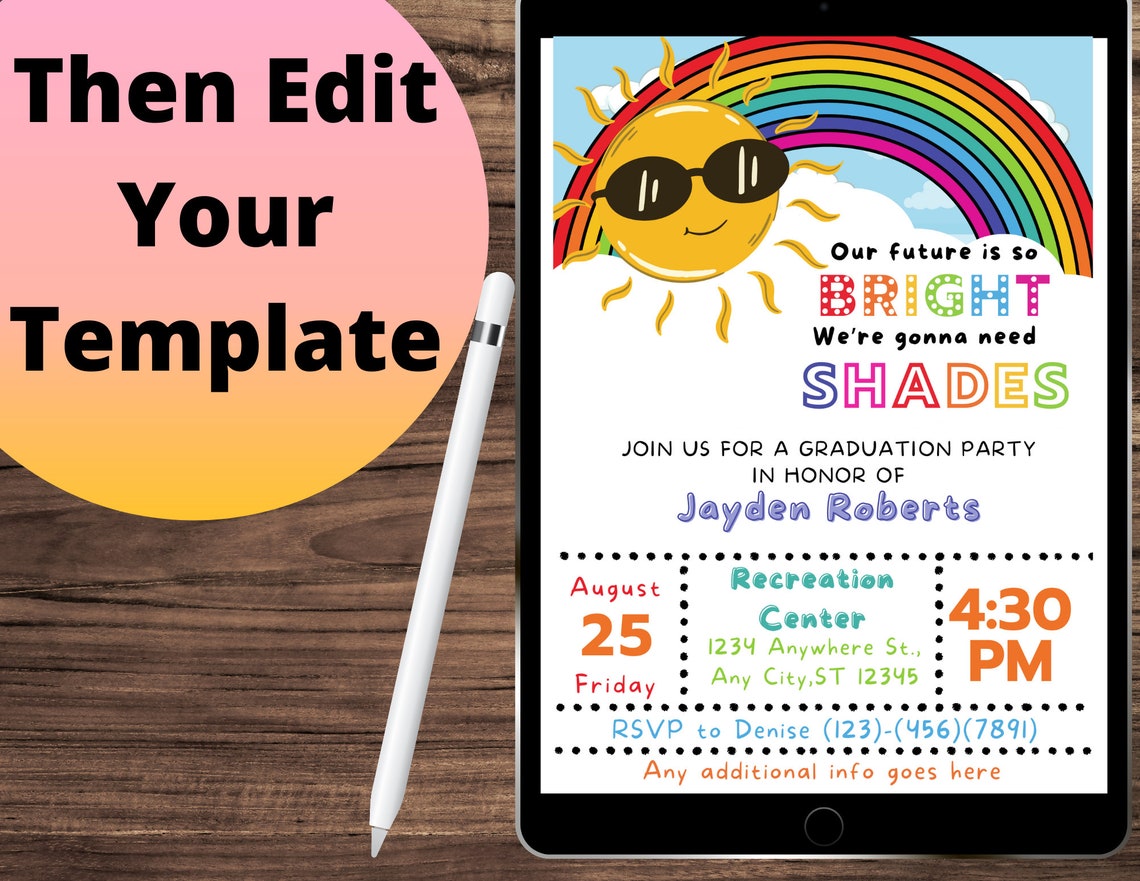 Kindergarten Graduation Invitation, Preschool Pre K Graduation Ceremony ...