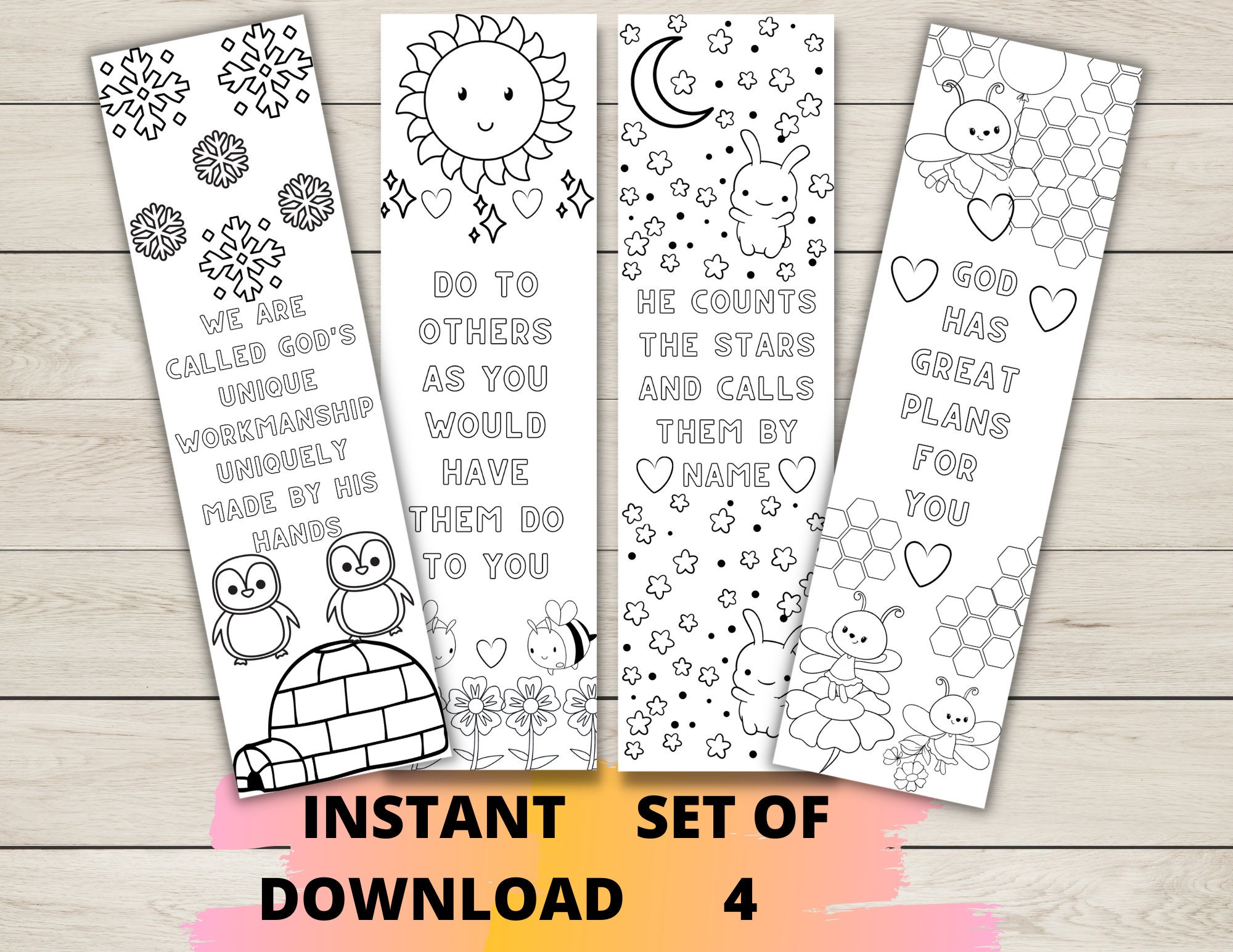PRINTABLE CHRISTIAN BOOKMARK Color Your Own Bookmarks Love Bible Verses ...