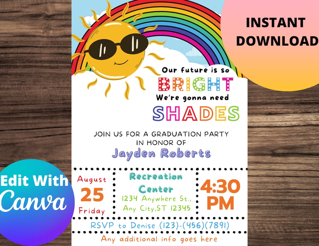 Kindergarten Graduation Invitation, Preschool Pre K Graduation Ceremony ...