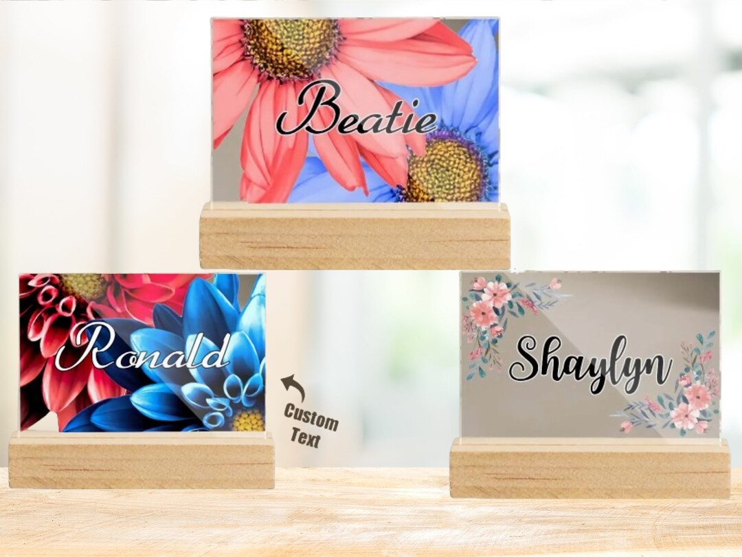 Custom Desk Name Plate Hand Made Gifts Personalized Desk Accessory Boss ...