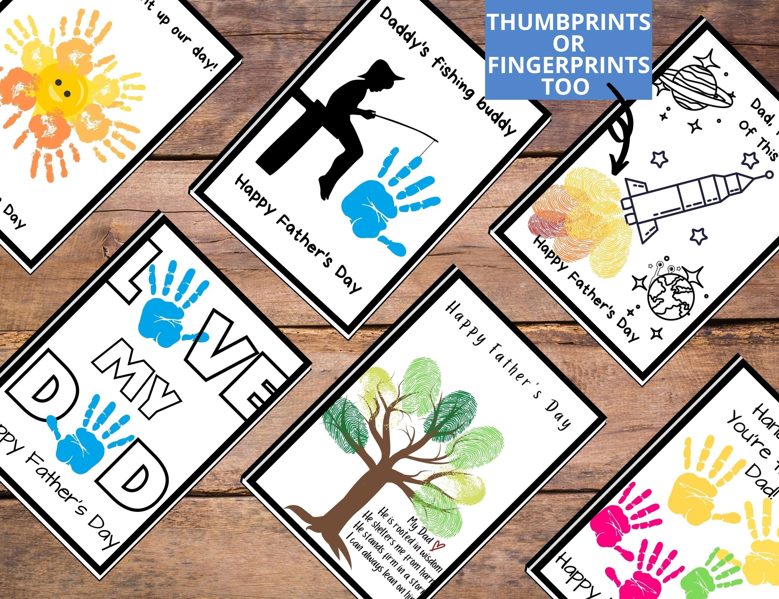 Father's Day Handprint Keepsake ~ Father's Day Handprint Art ~ Gift for ...