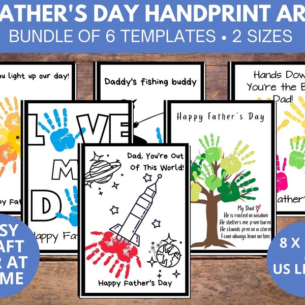 Father Day Handprint - Etsy