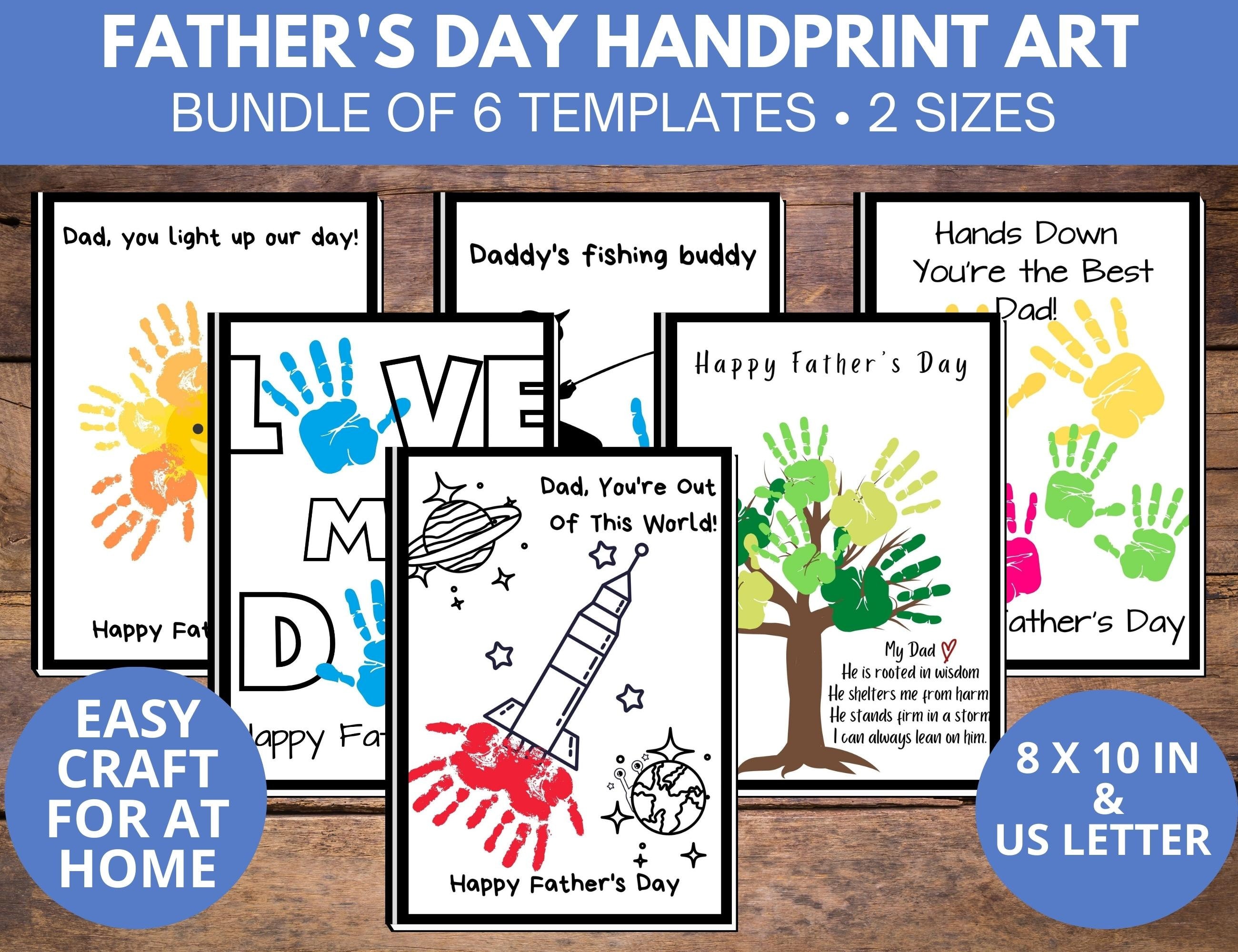 Father's Day Handprint Keepsake ~ Father's Day Handprint Art ~ Gift for ...