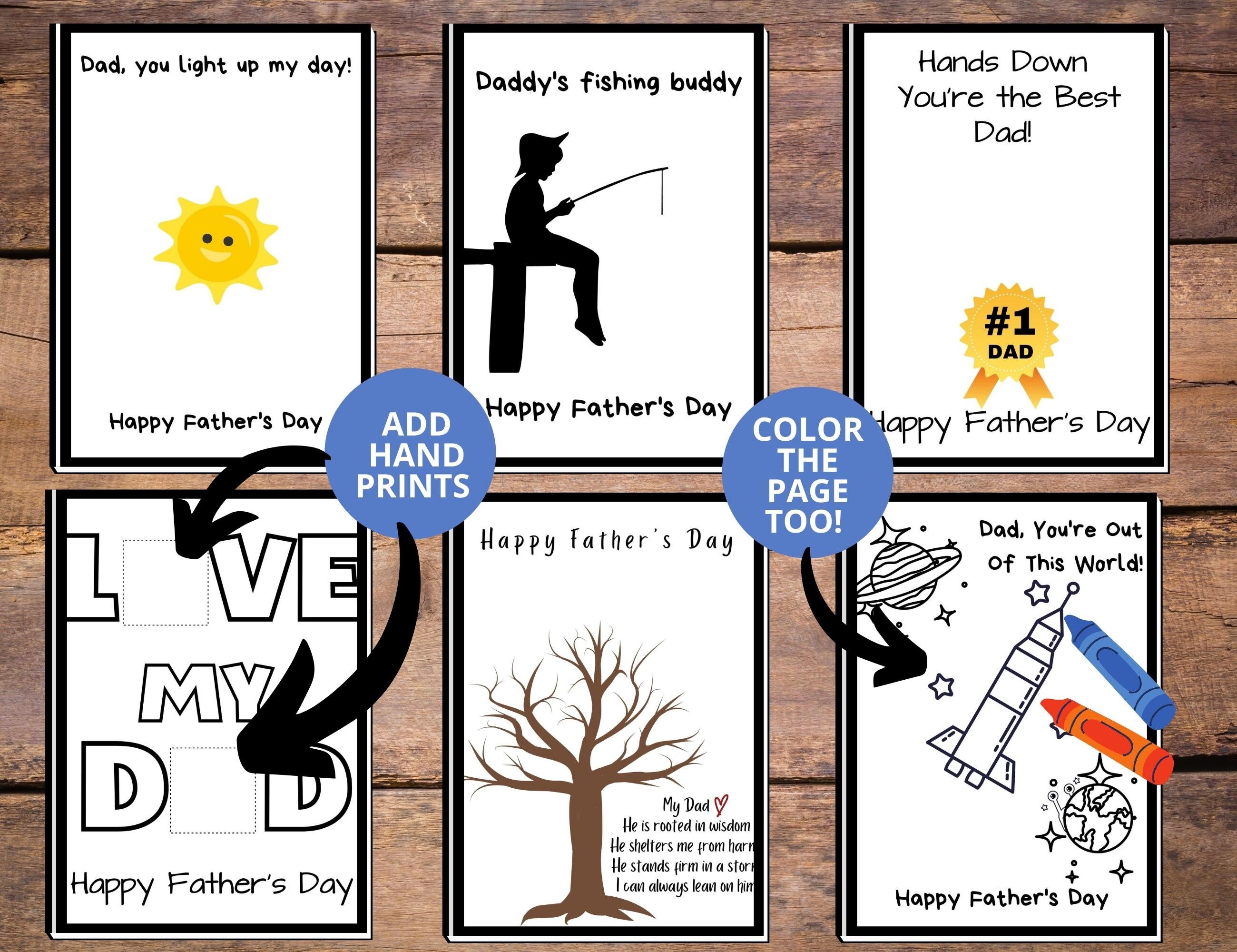 Father's Day Handprint Keepsake ~ Father's Day Handprint Art ~ Gift for ...