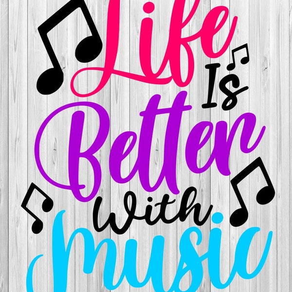 Life is Better With Music Svg - Etsy