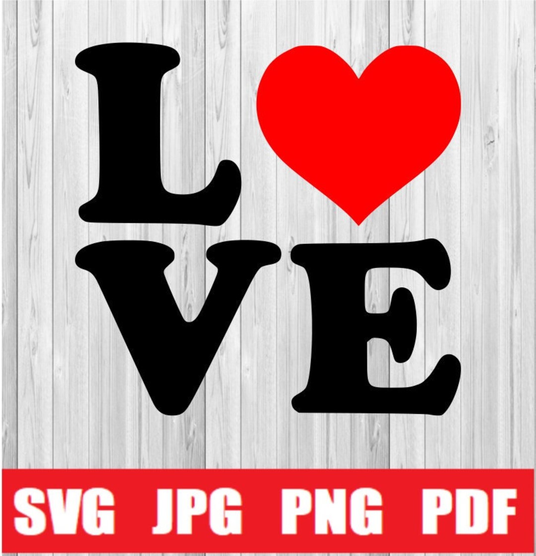 Heart Love SVG File, Cricut File, Silhouette File - Etsy