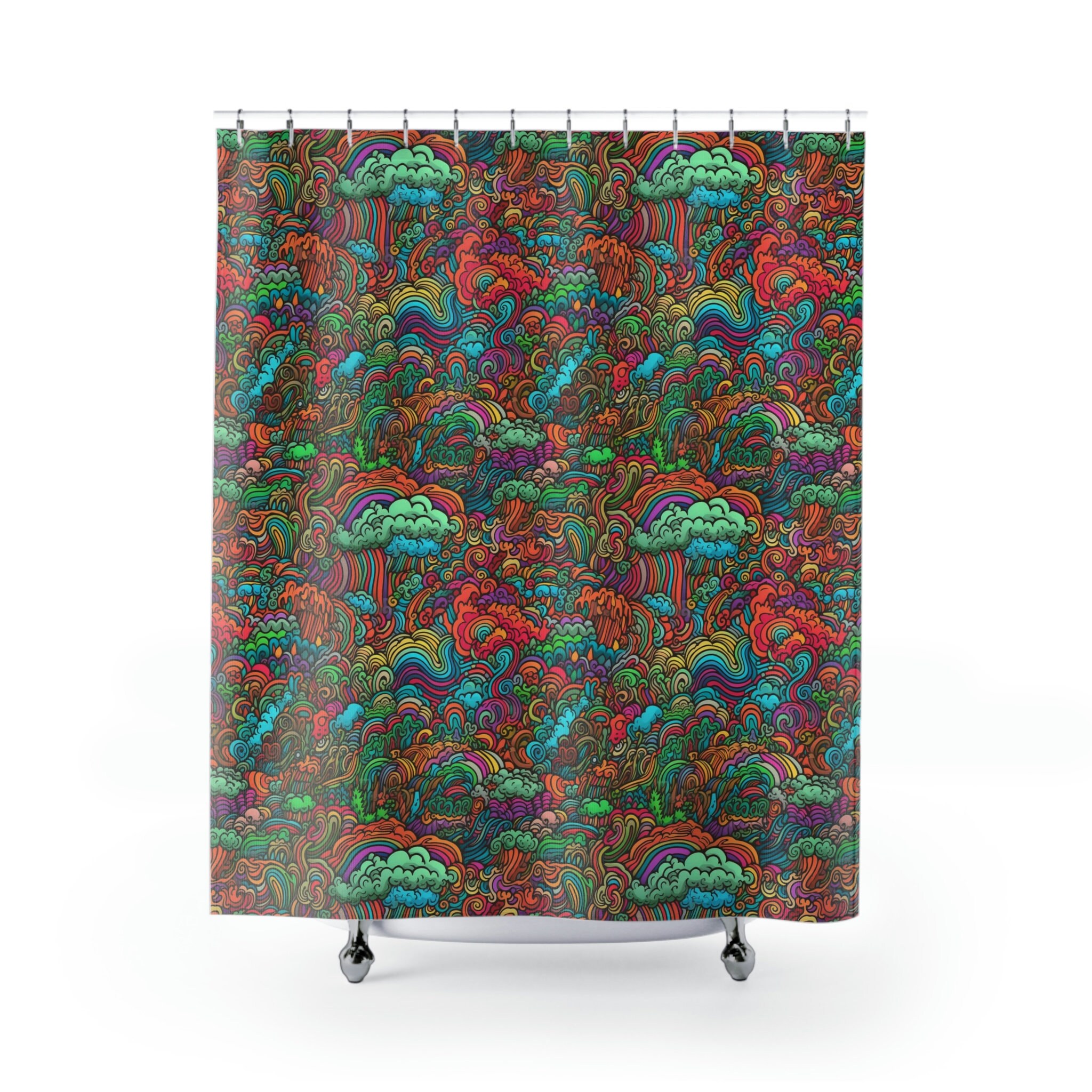 Trippy Psychedelic, Pattern Shower Curtain Transform Your Bathroom Into ...