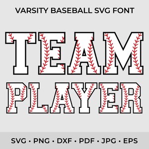 Baseball Font Stitched Baseball Svg Letters With Stitch SVG DXF ...