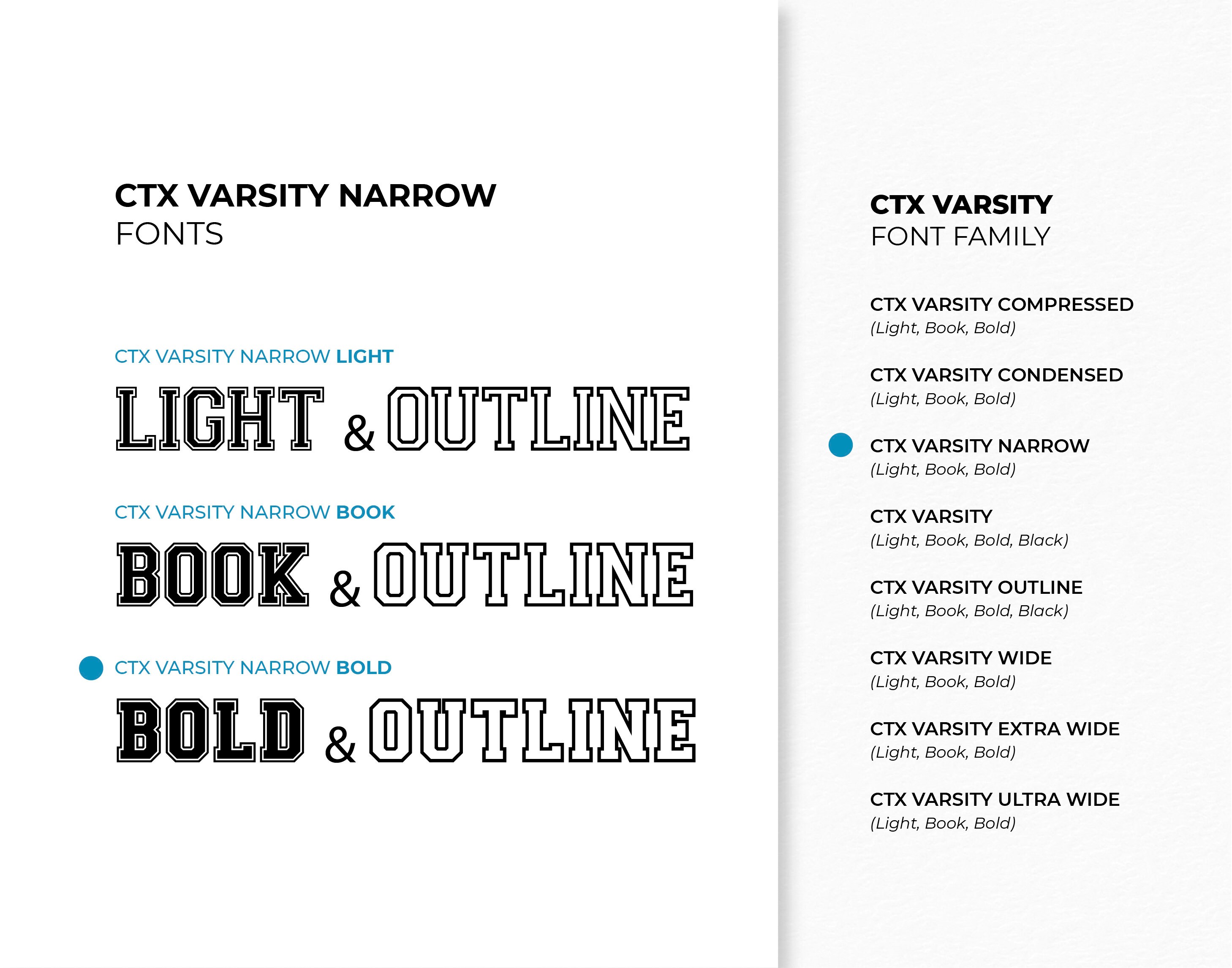 Varsity Font SVG, Narrow Bold & Outline, College Sports Font (digital ...