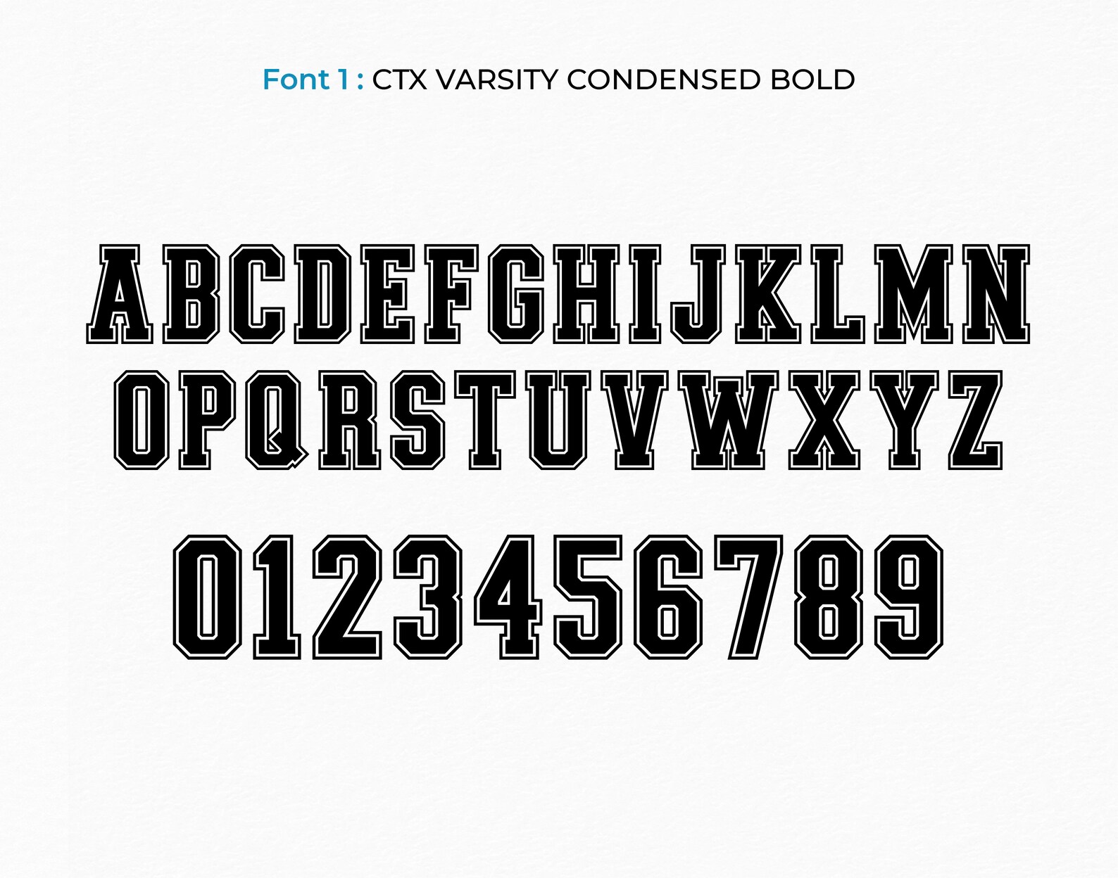 Varsity Font SVG TTF Condensed Bold, College Font Svg Sports Font Svg ...