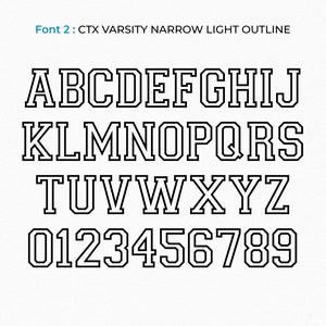 Varsity Narrow Light Font SVG, TTF, College Sports (digital Download ...
